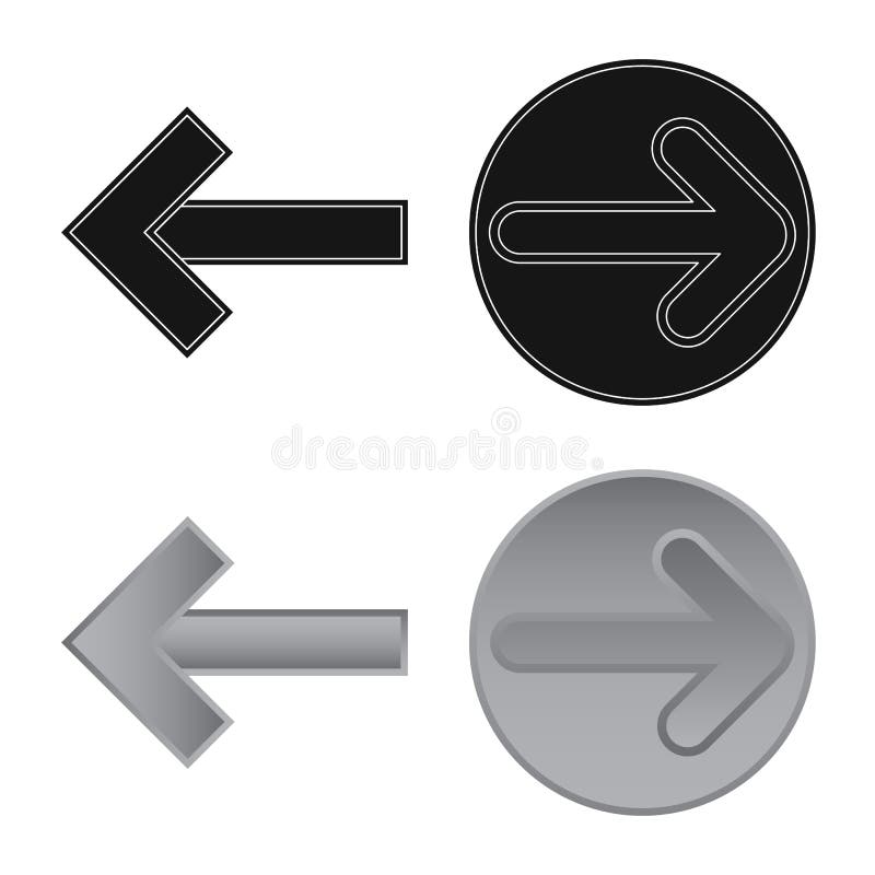 Vector Design of Element and Arrow Symbol. Collection of Element and ...