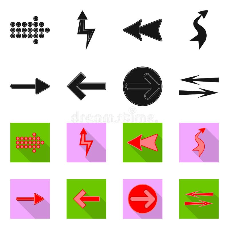 Vector Design of Element and Arrow Symbol. Collection of Element and ...