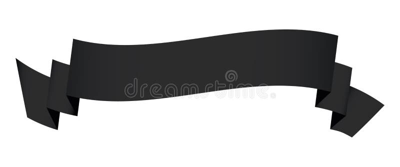 Vector Design Element - Black Colored Ribbon Banner Label Stock Vector ...