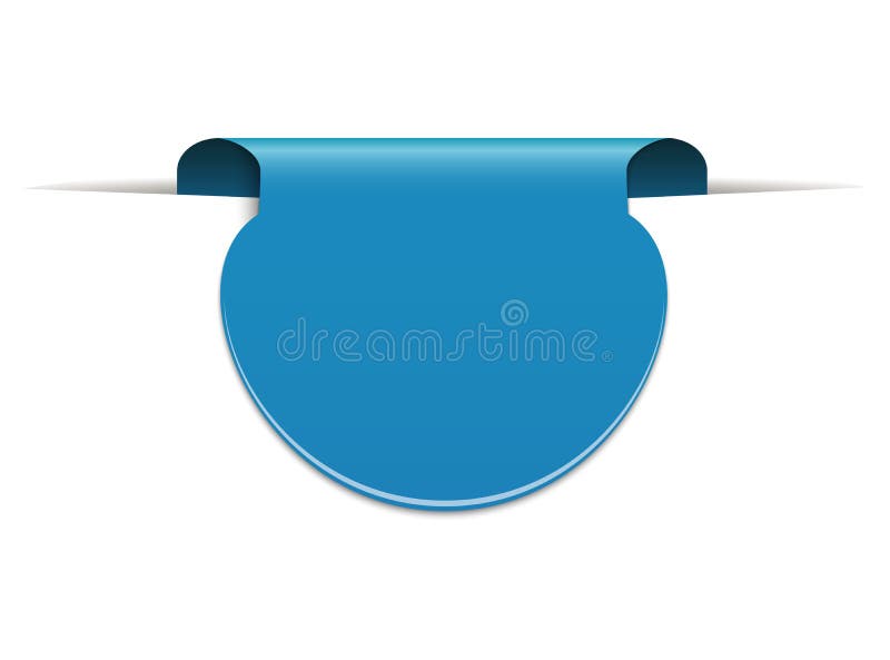 Blue Bookmark Banner for Any Text on Transparent Background Stock ...