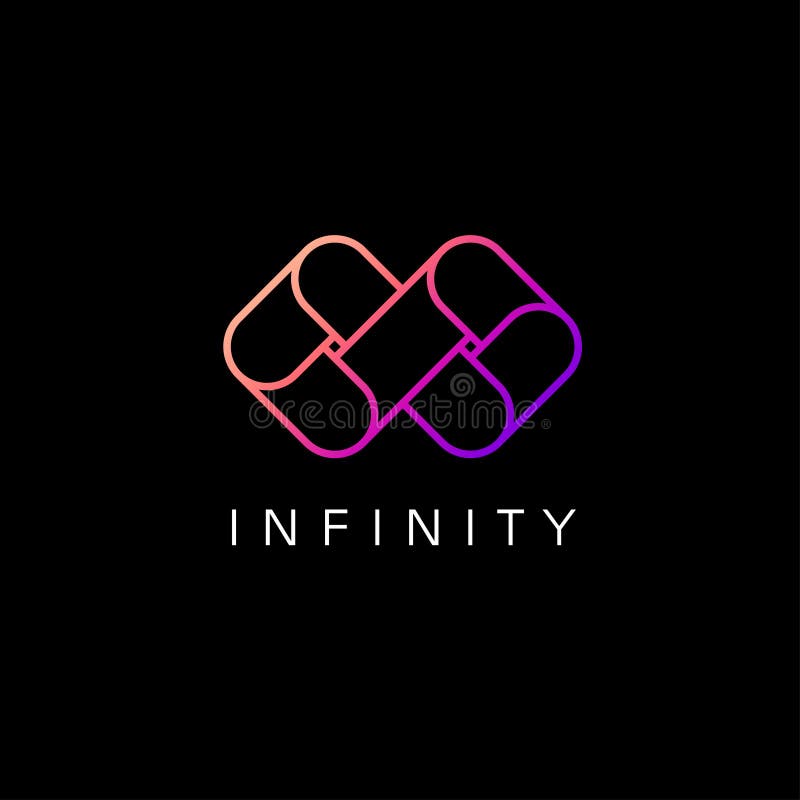 Set of Lightning Infinity Logo Template Design Stock Vector ...