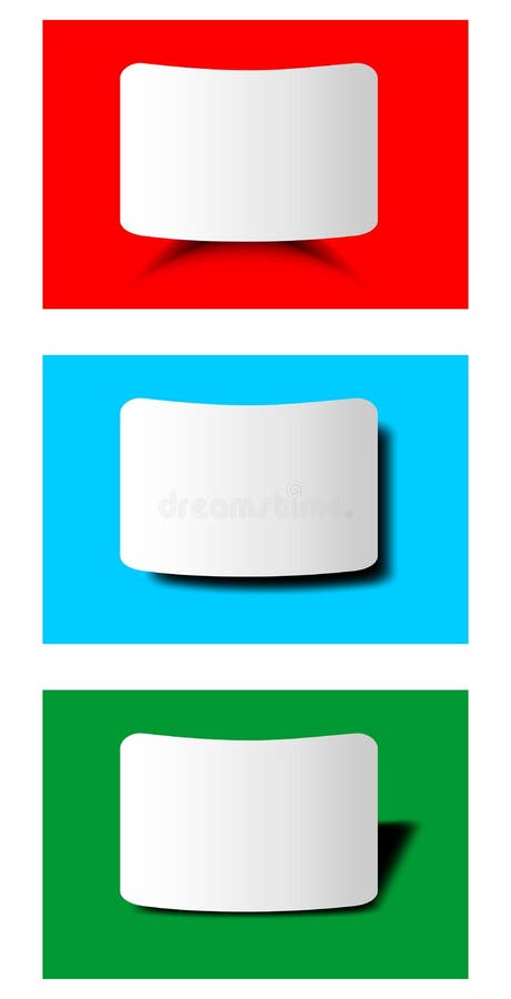 Vector Design Element - Empty Label with Shadow on Colored Area Stock ...