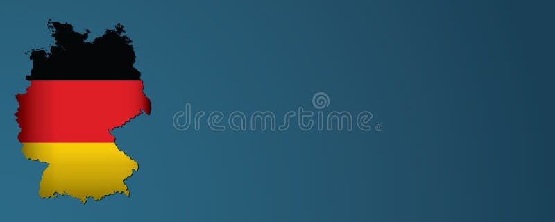 Germany Map on Blue Gradient Background Stock Vector - Illustration of ...