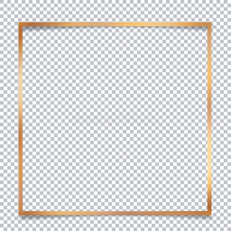 Gold Banner Frame on Transparent Background Stock Vector - Illustration ...