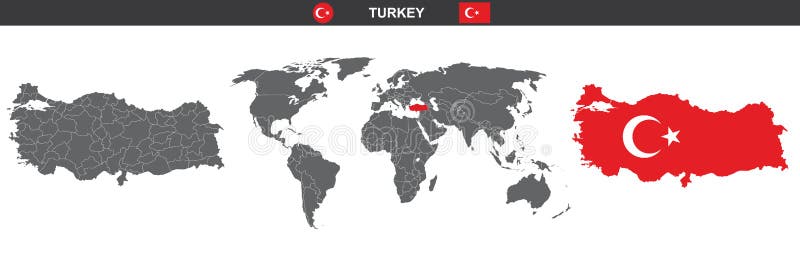 Political Map of Turkey Isolated on Transparent Background Stock Vector ...