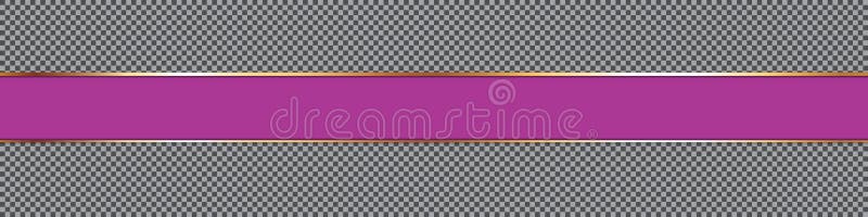 Purple Ribbon Banner on Transparent Background Stock Vector ...