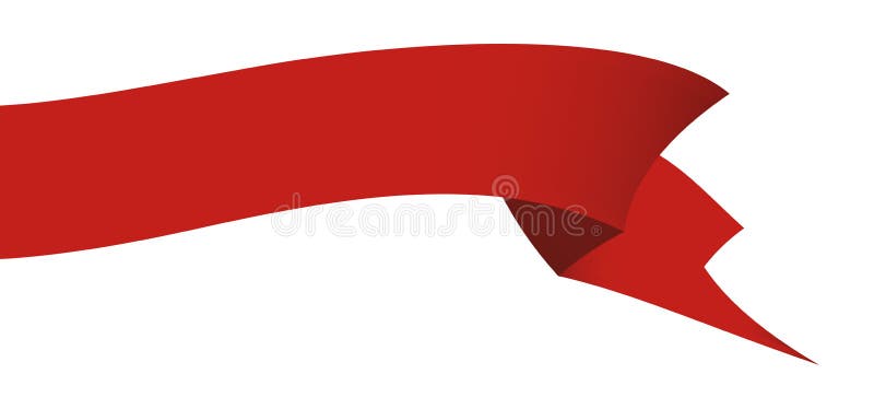 Vector Design Element - Red Colored Ribbon Banner Label Stock Vector ...