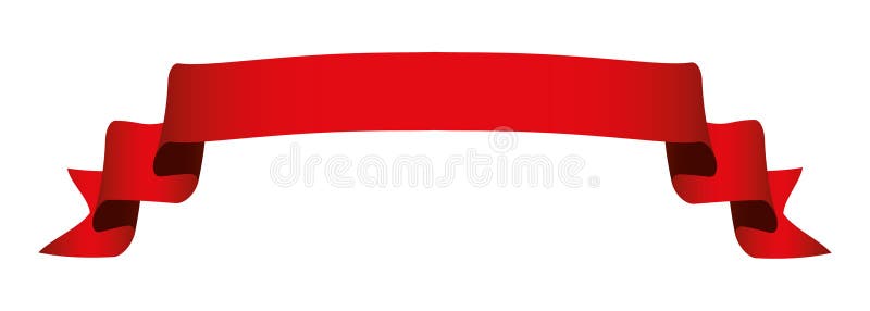 Red Colored Ribbon Banner Label Stock Vector - Illustration of sign ...