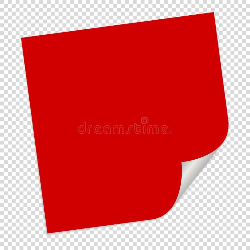 Post Note Sticker Set Isolated on Transparent Background. Paper Stock ...
