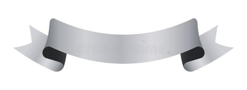 Vector Design Element - Silver Colored Ribbon Banner Label Stock Vector ...