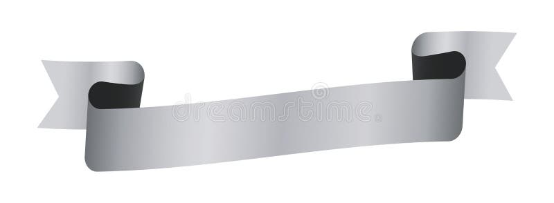 Vector Design Element - Silver Colored Ribbon Banner Label Stock Vector ...