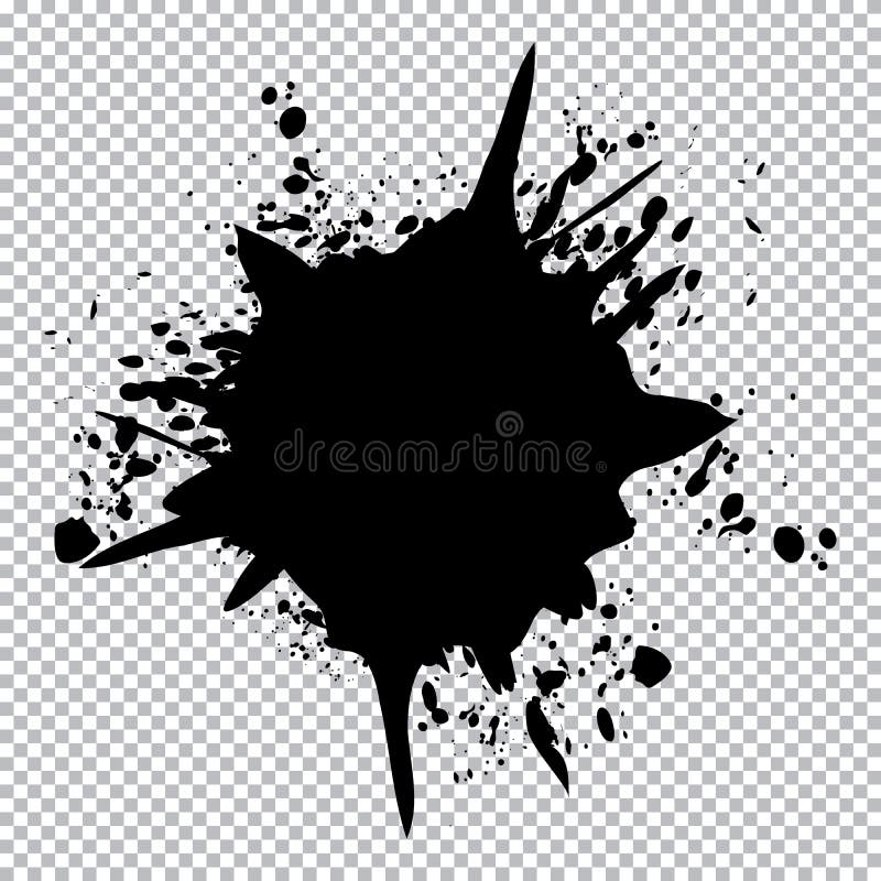Black Paint Splatter No Background