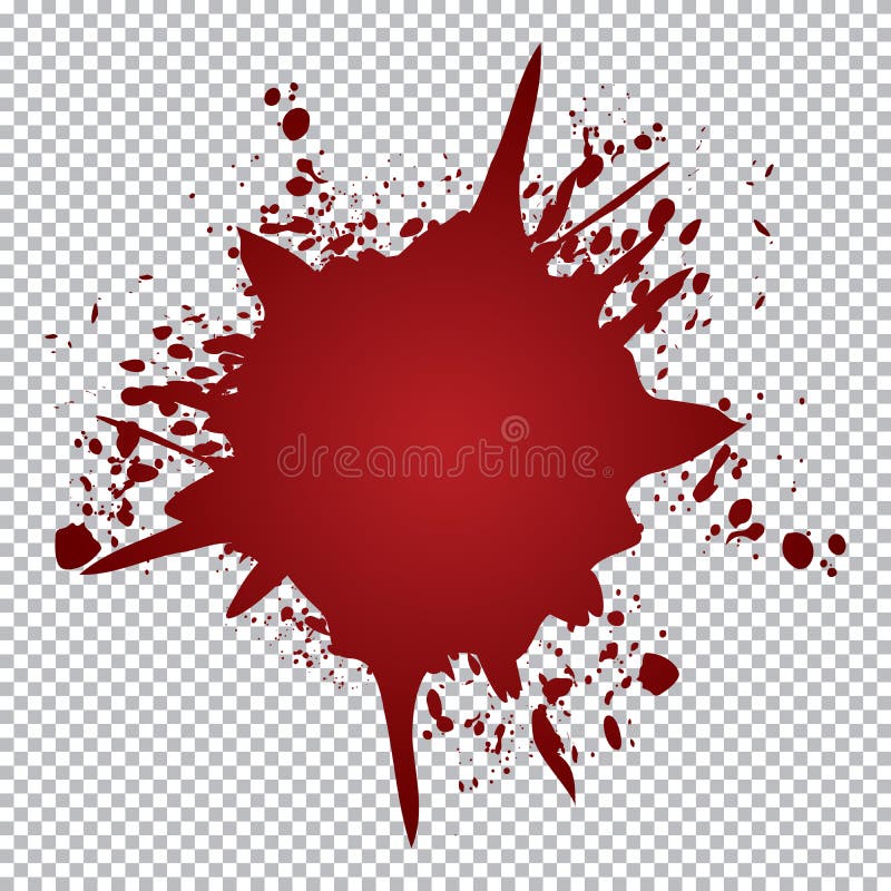 Vector Ink Splat on Transparent Background Stock Vector - Illustration ...