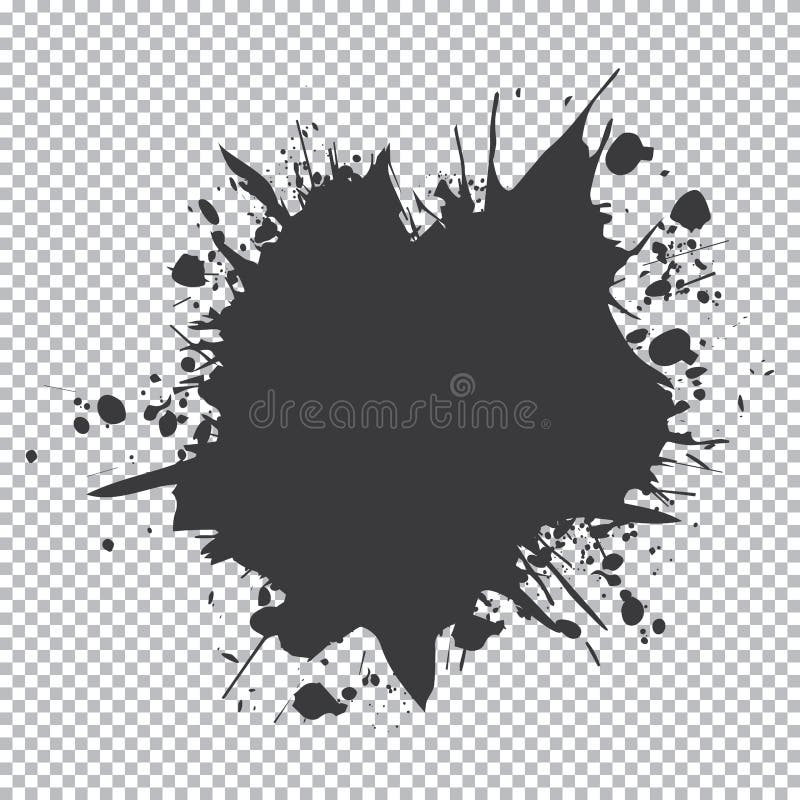 Vector Ink Splat on Transparent Background Stock Vector - Illustration ...