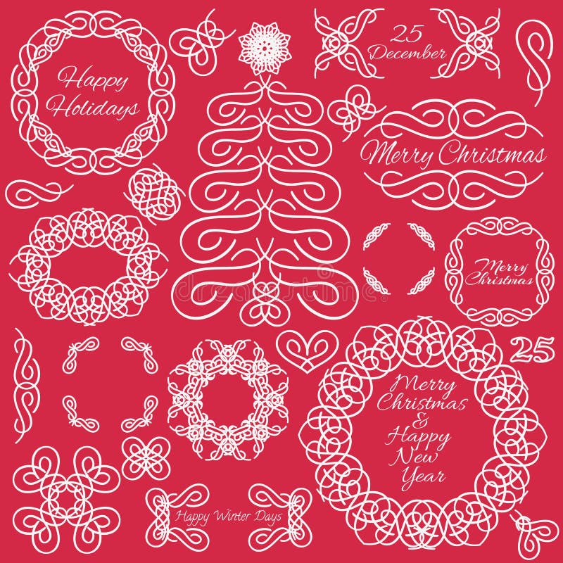 Vector Design Elements. Hand-drawn Flourishes Stock Vector ...