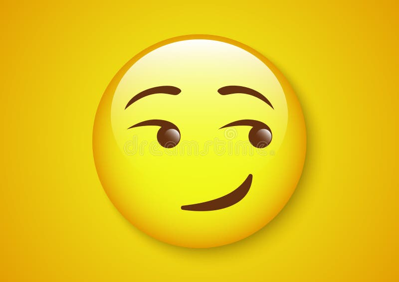 Smirk smile icon face stock vector. Illustration of vector - 113352944