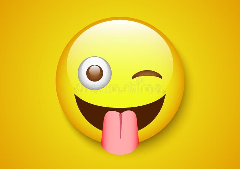 Mocking Face Emoticon Close Eyes Stock Vector - Illustration of happy ...