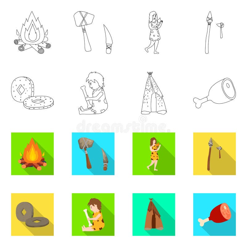 Vector Design of Evolution and Neolithic Icon. Collection of Evolution ...