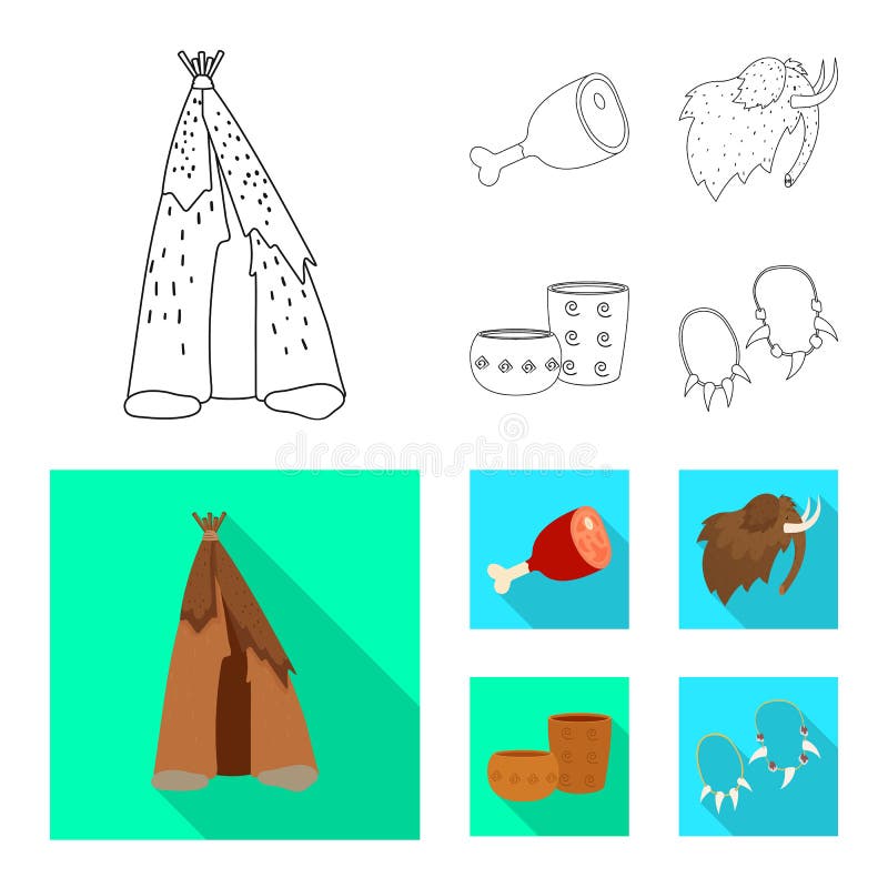 Vector Design of Evolution and Neolithic Icon. Set of Evolution and ...
