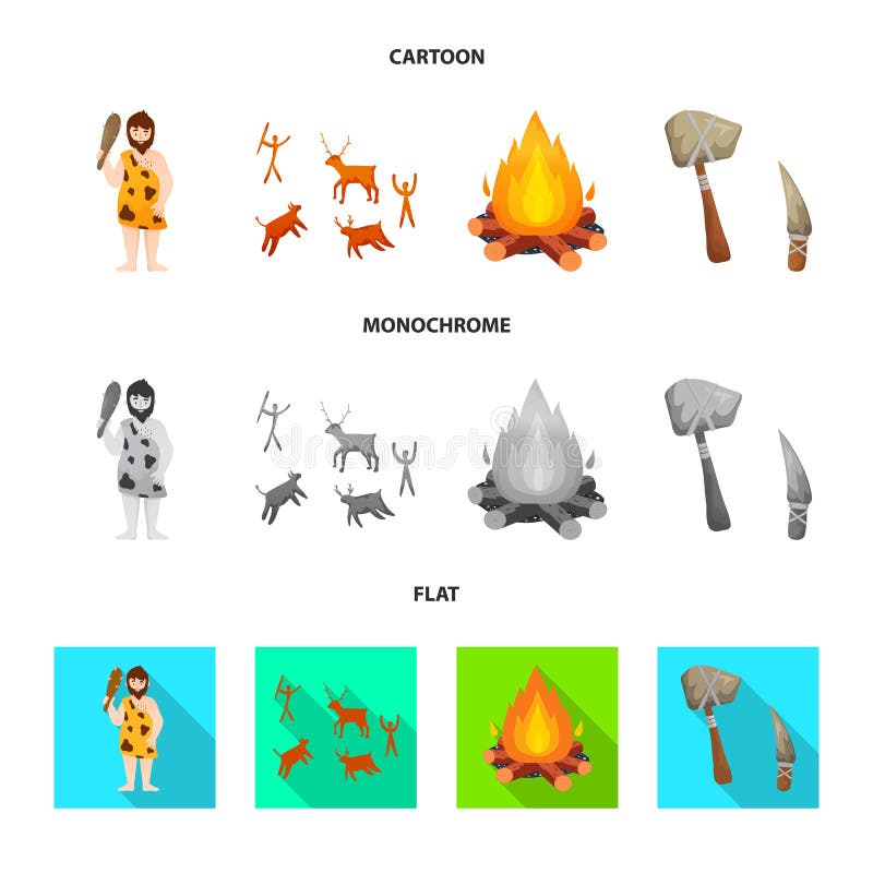 Vector Design of Evolution and Neolithic Logo. Collection of Evolution ...