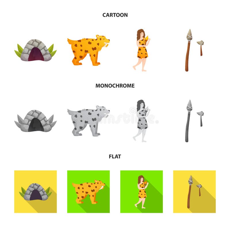 Isolated Object of Evolution and Neolithic Symbol. Set of Evolution and ...