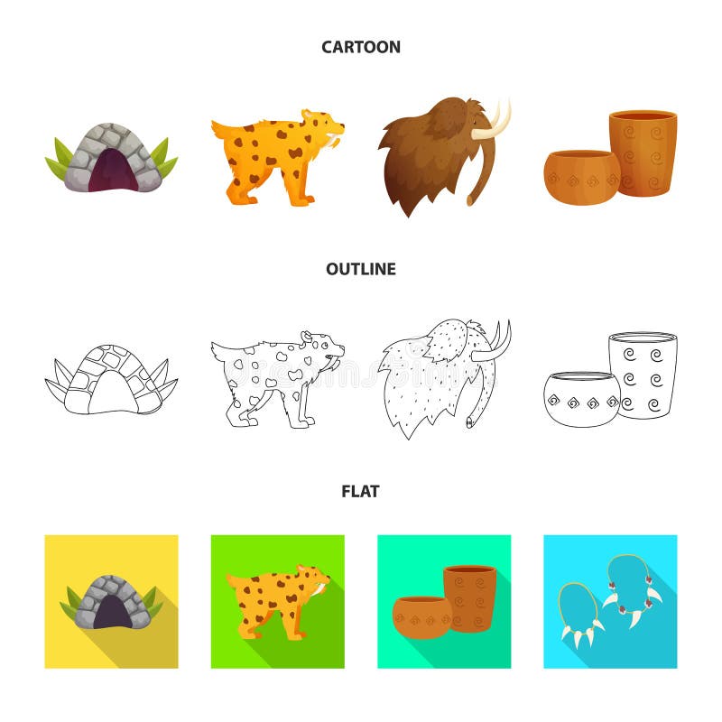 Vector Design of Evolution and Neolithic Symbol. Set of Evolution and ...