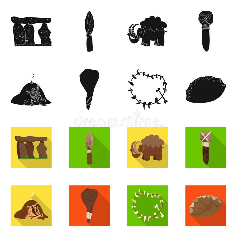 Isolated Object of Evolution and Prehistory Logo. Collection of ...