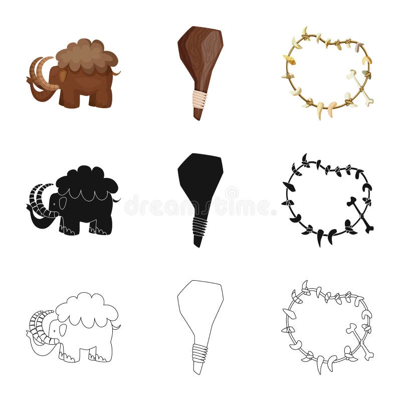 Vector Design of Evolution and Prehistory Logo. Set of Evolution and ...