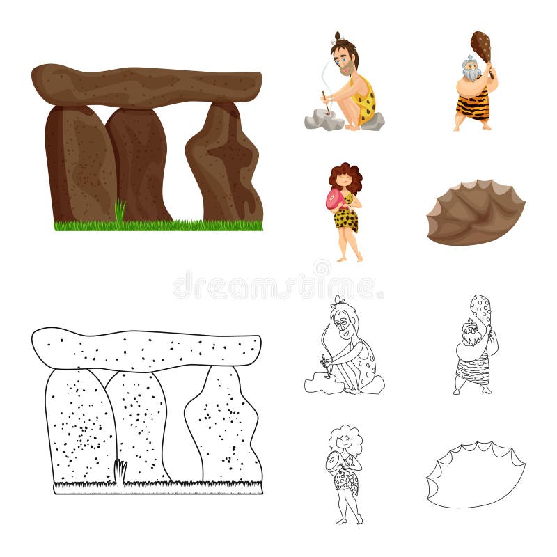 Vector Design of Evolution and Prehistory Logo. Set of Evolution and ...