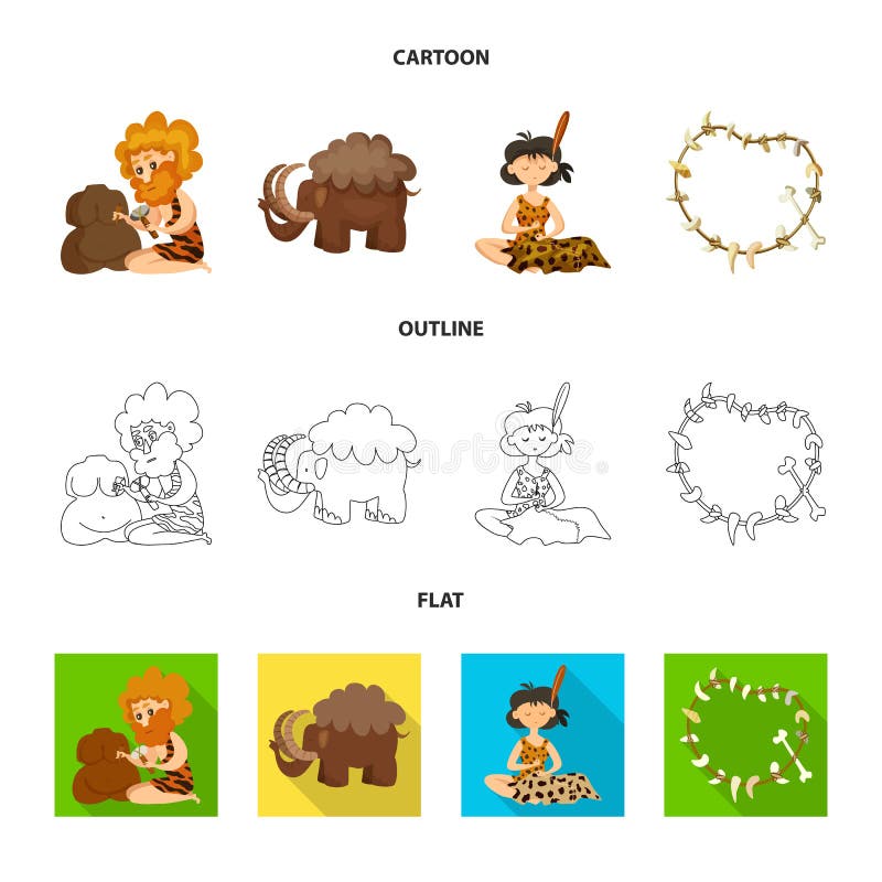 Vector Design of Evolution and Prehistory Logo. Set of Evolution and ...