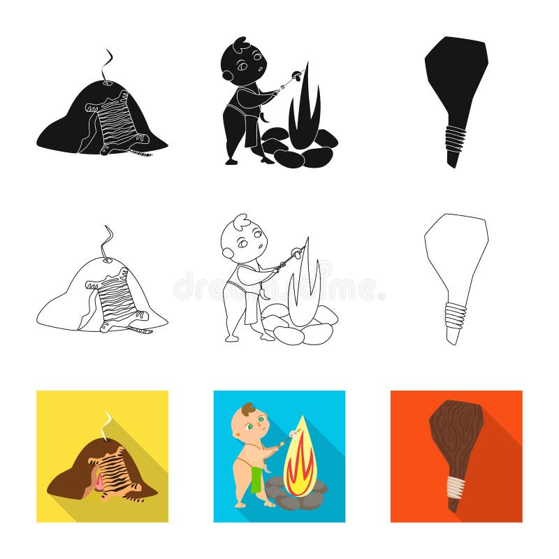 Vector Design of Evolution and Prehistory Sign. Set of Evolution and ...
