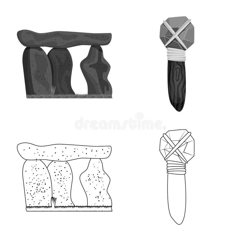 Vector Design of Evolution and Prehistory Symbol. Set of Evolution and ...