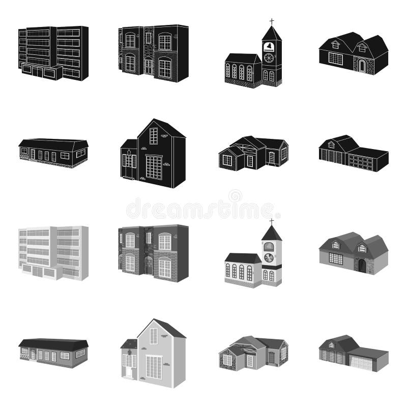 Vector Design of Facade and Housing Sign. Collection of Facade and ...