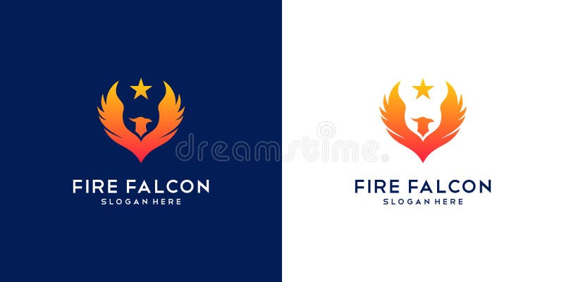 Falcon fire logo design stock vector. Illustration of symbol - 174734862