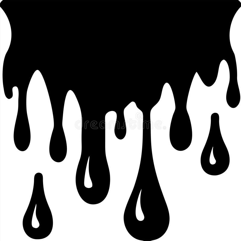 Black Dripping Paint Vector Design for Artistic Projects and ...