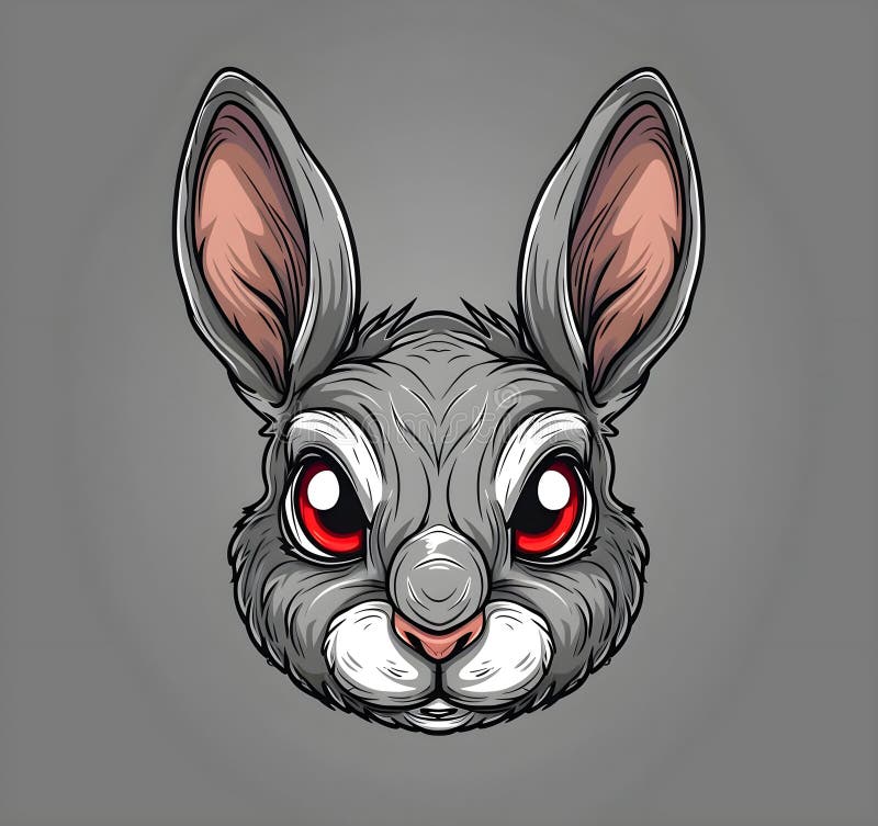 Cartoon Rabbit Head Vector Design Isolated Background Generative AI ...