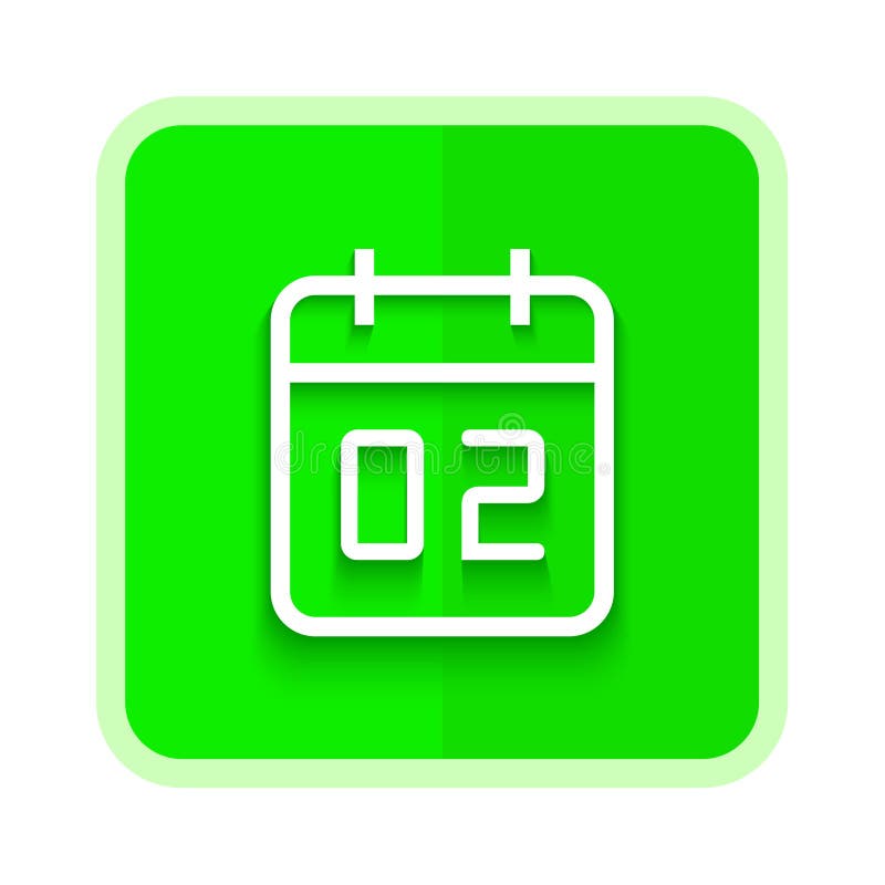 Calendar green button stock vector. Illustration of design - 129703220