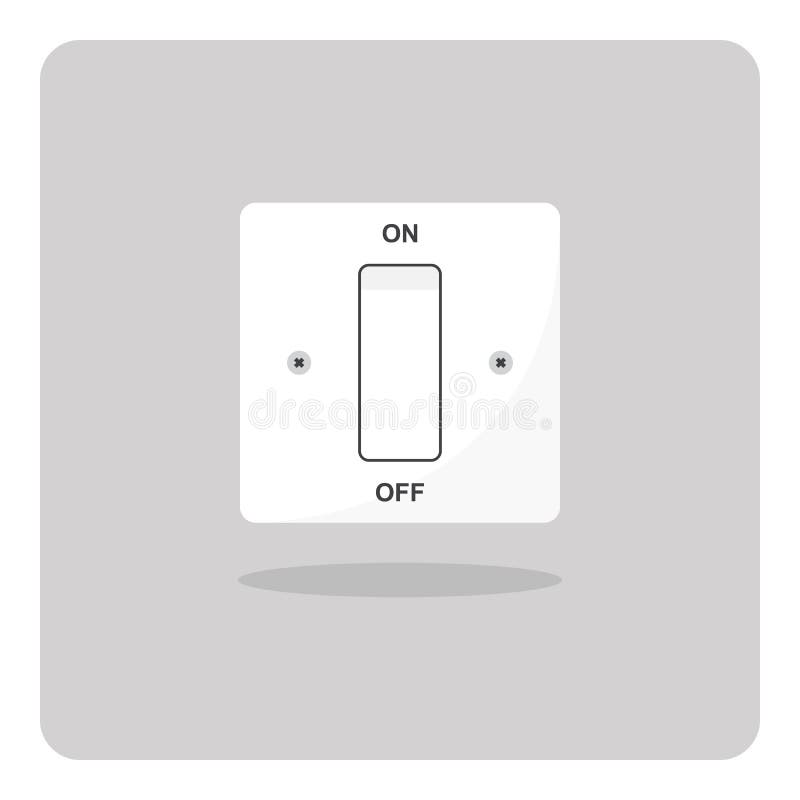 Electrical Light Switch on/Off Icon. Stock Vector - Illustration of ...