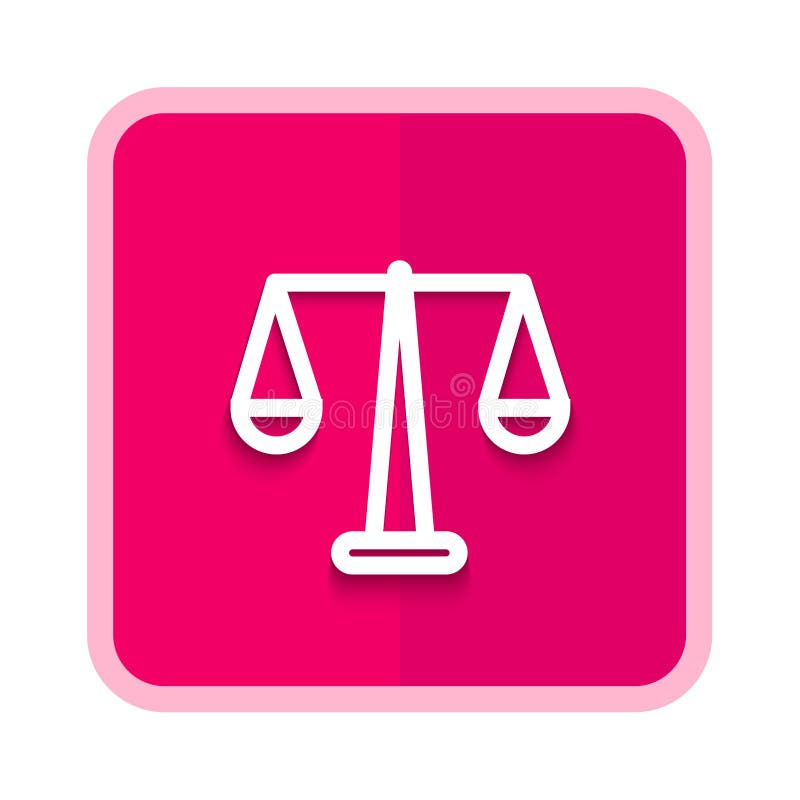Justice pink button stock vector. Illustration of justice - 129703182