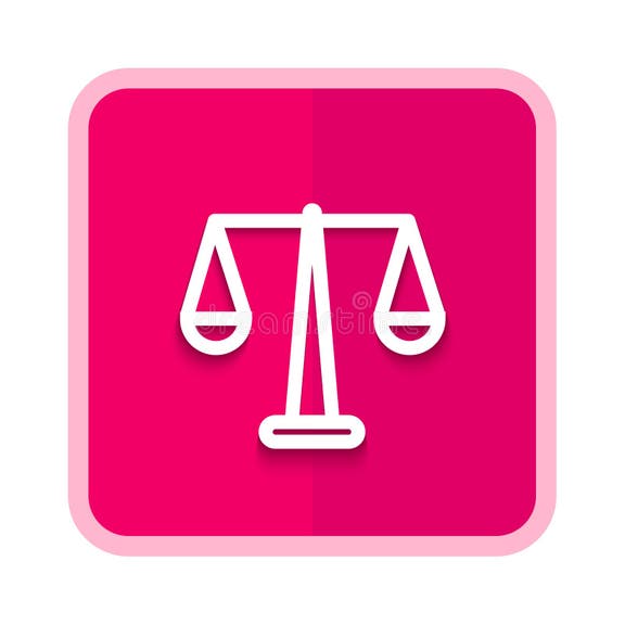 Justice pink button stock vector. Illustration of justice - 129703182