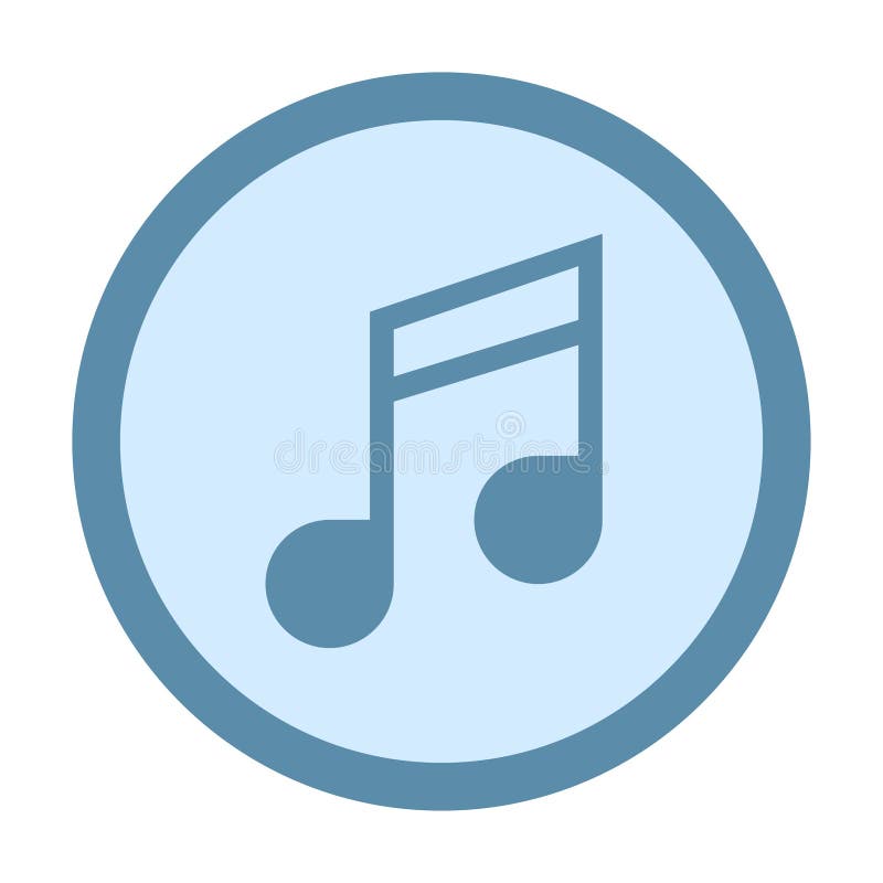 Music circle symbol stock vector. Illustration of vector - 129703607
