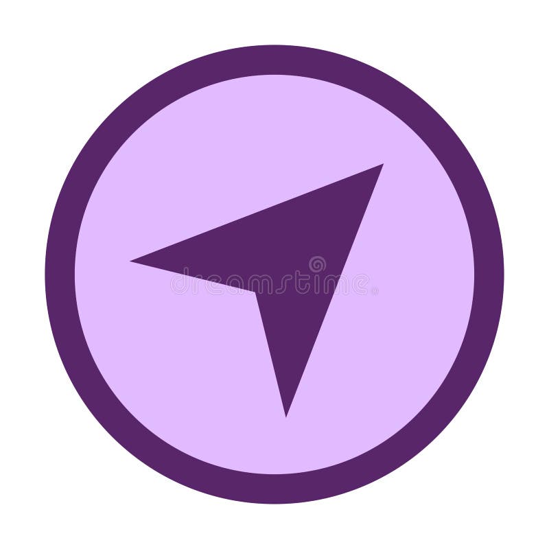 Navigation circle symbol stock illustration. Illustration of ...