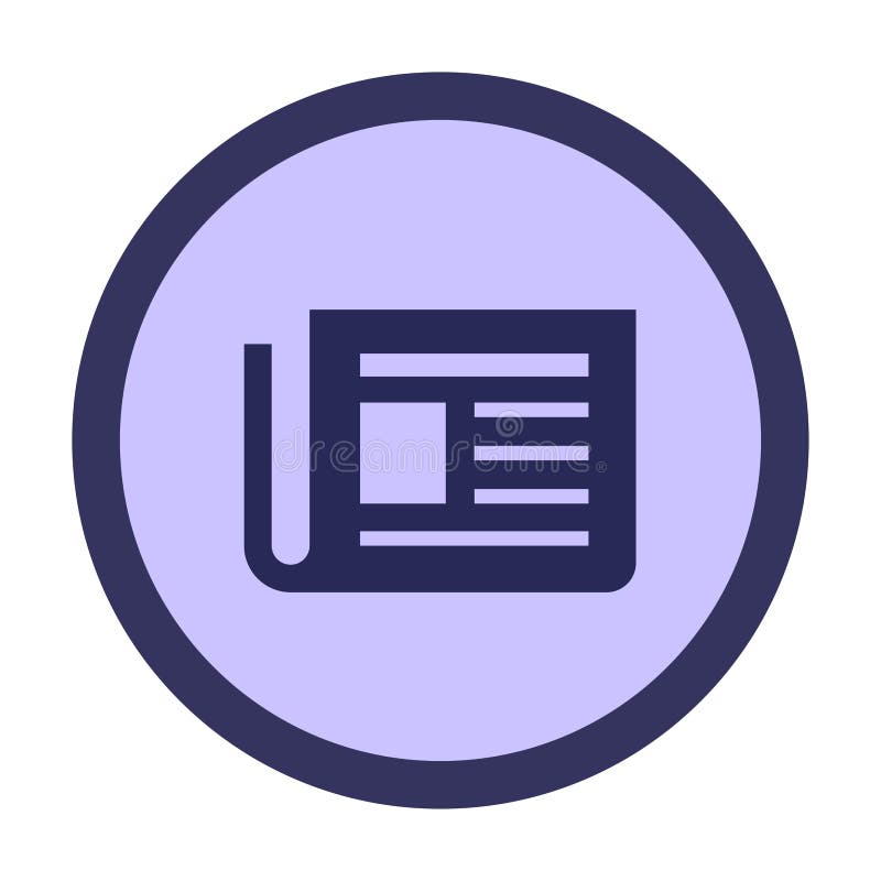 Newspaper Circle Icons with Shadow Stock Vector - Illustration of flat ...