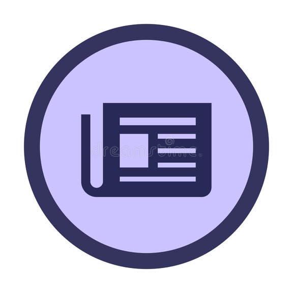Newspaper circle symbol stock illustration. Illustration of symbol ...