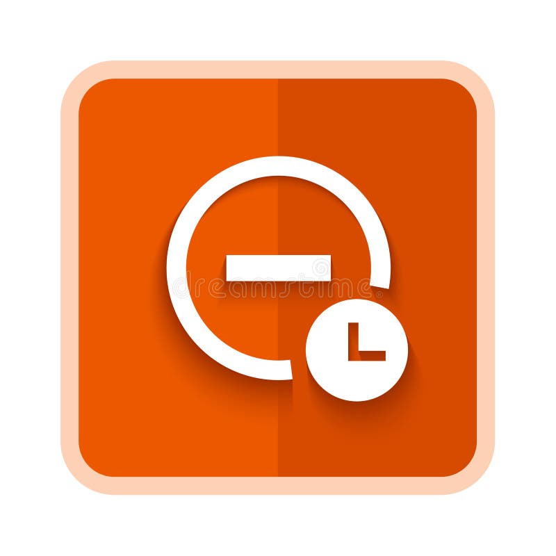 Silent mode orange button stock vector. Illustration of vector - 128548924