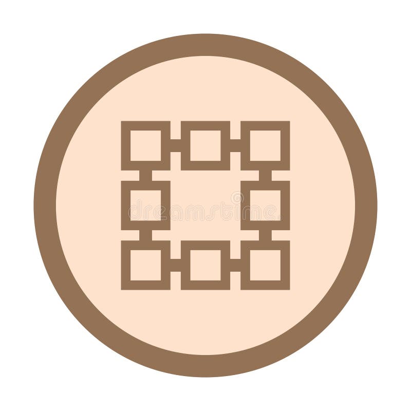 Square path circle symbol stock illustration. Illustration of design ...