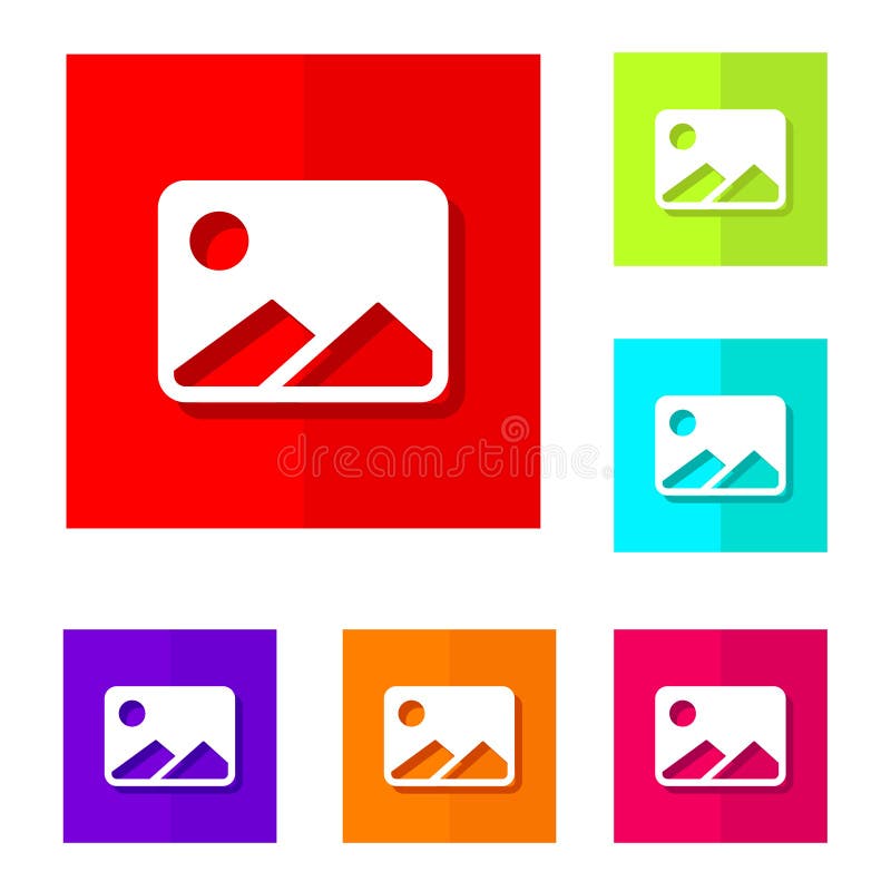 Picture gallery button stock vector. Illustration of mobile - 122532395