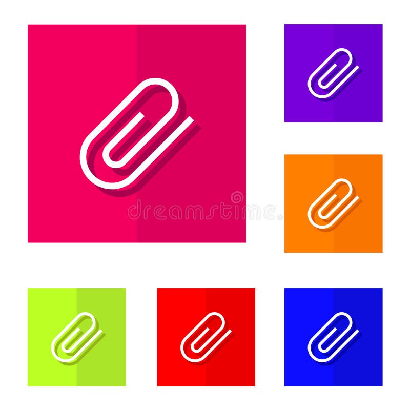 Attachment button stock vector. Illustration of attachment - 122531874