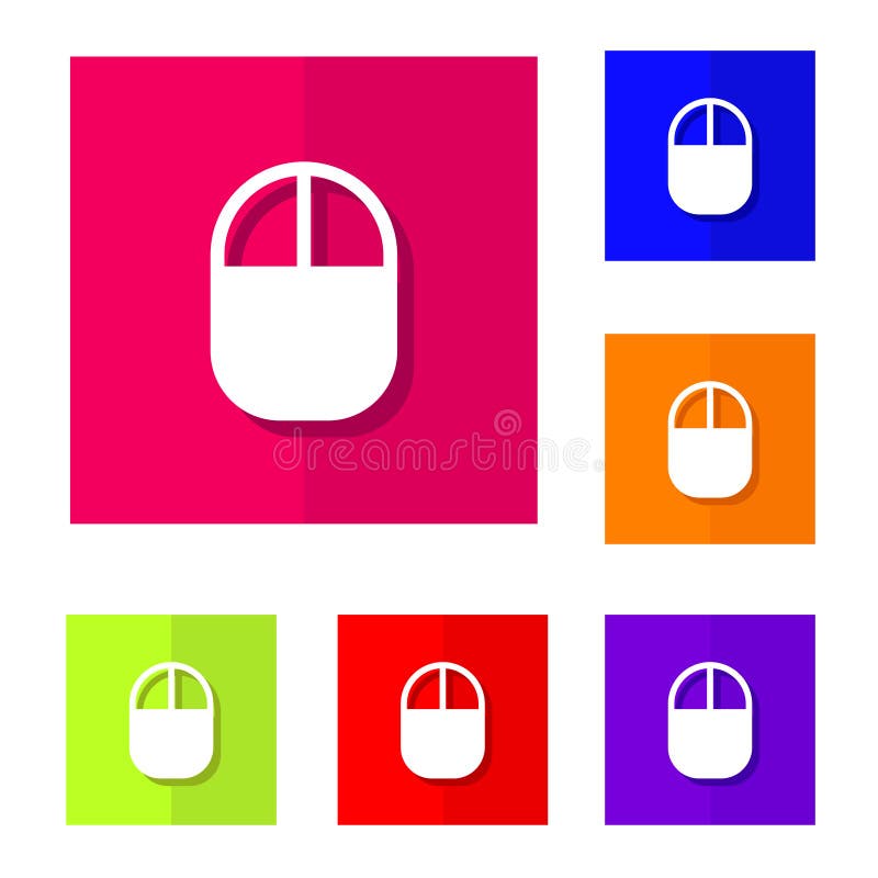 Computer Mouse Outline Icon Stock Vector - Illustration of computer ...