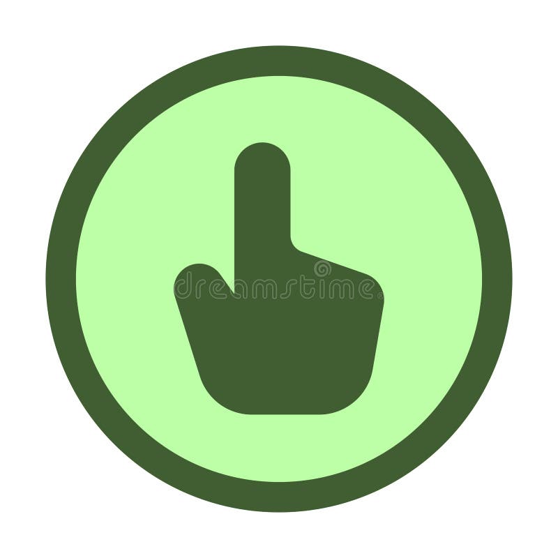 Touch hand circle symbol stock illustration. Illustration of symbol ...